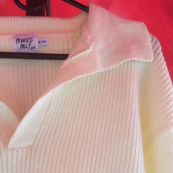 Princess Polly | Sweaters | Princess Polly Cream Collared Knitted ...